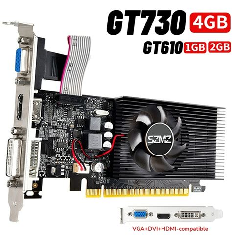 Hdmi Vga Dvi 포트 Pcie20 16x 컴퓨터 그래픽 비디오 카드 사무실 및 가정용 Gt730 4g 티몬