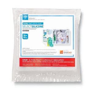 Medline 100 Silicone 1 Layer Foley Catheter Tray With Drain Bag