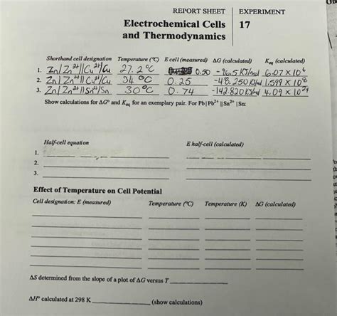 Solved Shorthand Cell Designation Temperature Υce Cell