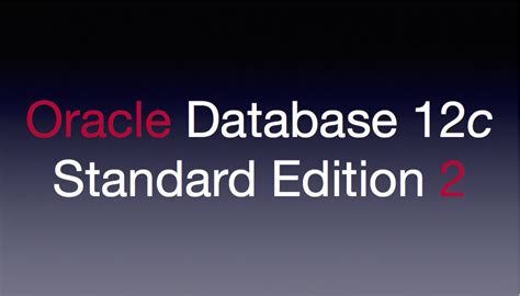 Oracle Standard Edition 2 Mon Dba