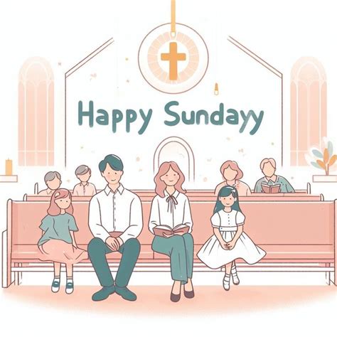 Gereja Gambar Orang Minggu Persembahan