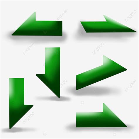 그림자와 함께 일러스트 화살표 녹색 반 스타일 화살 방향 다운로드 Png 일러스트 및 Psd 이미지 무료 다운로드 Pngtree