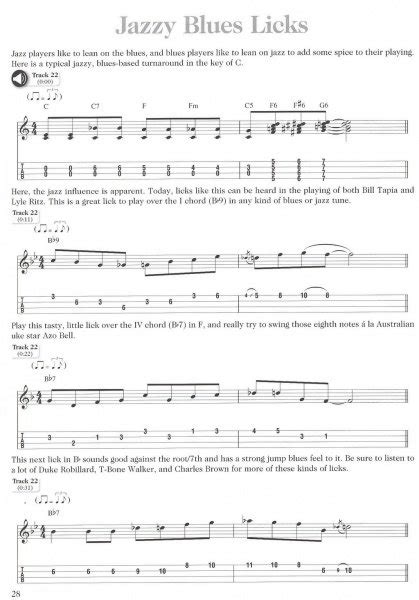 101 Ukulele Licks Audio Online Essential Blues Jazz Country