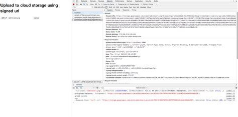 xmlrequest cors error when using uploading to gcs from localhost