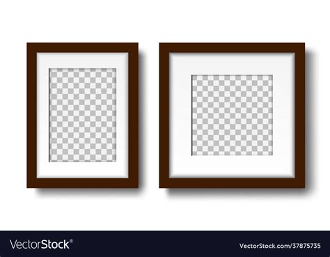 Two Photo Frames With Passepartout On Wall Vector Image