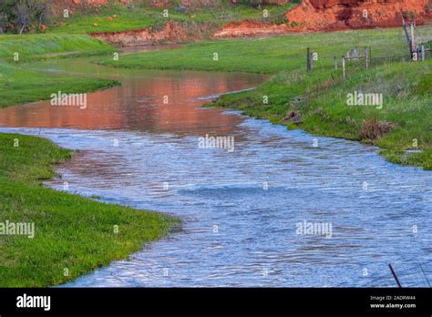 The Belle Fourche River In Devils Tower National Monument Wyoming