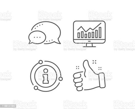 Statistics Line Icon Data Analysis Sign Vector Stock Illustration Download Image Now Bubble