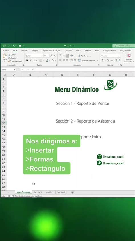 Menú Dinámico En Excel 😎 By Novatecs Excel