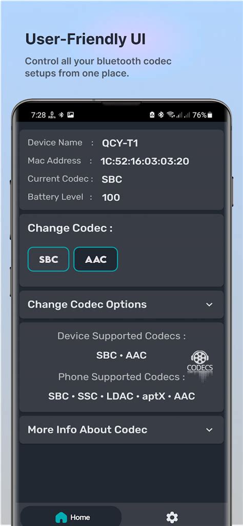 Screenshots For Bluetooth Codec Changer For Android
