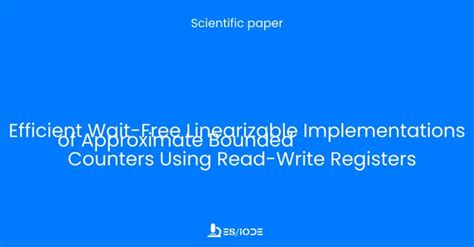 es iode on linkedin scientific research efficient wait free
