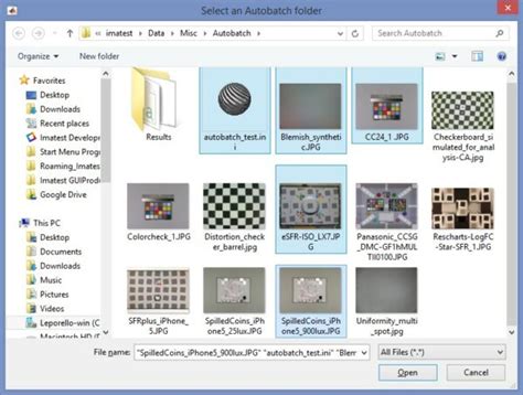 Autobatch Automatic Batch Run Imatest