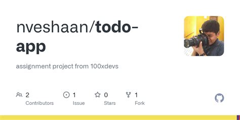Github Nveshaan Todo App Assignment Project From Xdevs