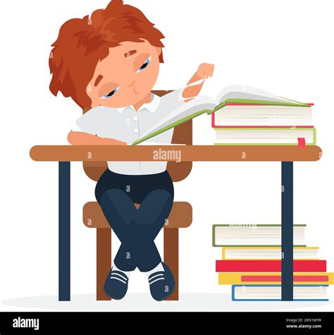 Students Reading Cartoon