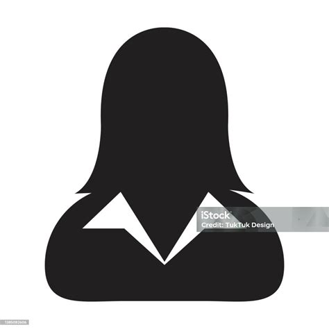 리더 아이콘 벡터 여성 사용자 프로필 아바타 기호 평평한 컬러 글리프 픽토그램 사인에서 비즈니스용 경영자에 대한 스톡 벡터 아트