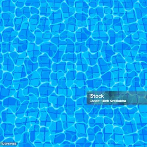수영장 바닥 화선 잔물결과 파도 배경으로 흐르고 있습니다 원활한 파란색 잔물결 패턴입니다 벡터 일러스트레이션 건강한 생활방식에 대한 스톡 벡터 아트 및 기타 이미지 Istock