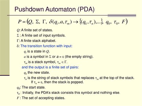 Pushdown Automaton Pda Ppt Download