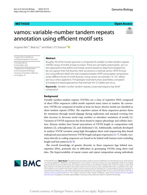 pdf vamos variable number tandem repeats annotation using efficient