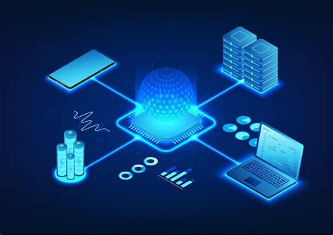 Premium Vector Microchip Technology That Is The Command Processor