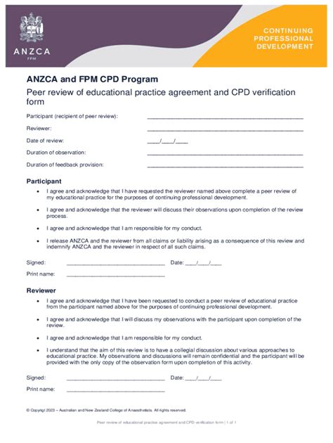 Fillable Online Peer Review Of Practice Anaesthesia Observation Form Fax Email Print Pdffiller