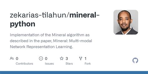Github Zekarias Tilahun Mineral Python Implementation Of The Mineral Algorithm As Described