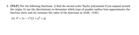 Solved P P For The Following Functions I Find The Chegg Com