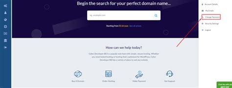 How To Change User Password From Client Area Cyber Developer BD Support Portal