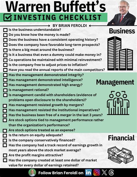워렌 버핏의 투자 체크리스트 이것저것 꾸르