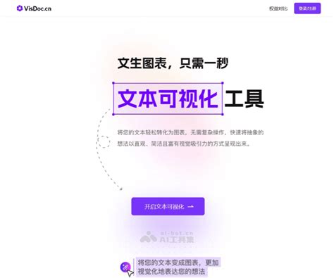 Visdoc Ai文生图表工具，支持生成柱状图、折线图、饼图等 Ai工具集