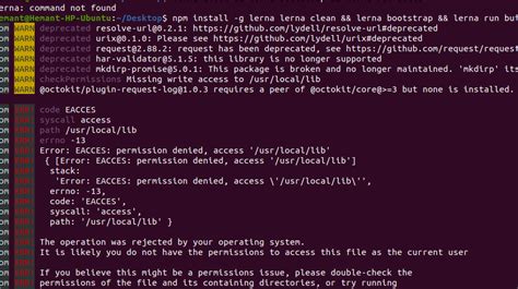 Lerna Install Permissions Issue On Ubuntu 200x · Issue 256 · Accordprojectweb Components · Github