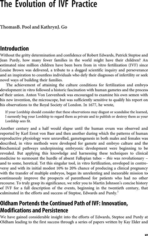 The Evolution Of Ivf Practice Principles Of Ivf Laboratory Practice