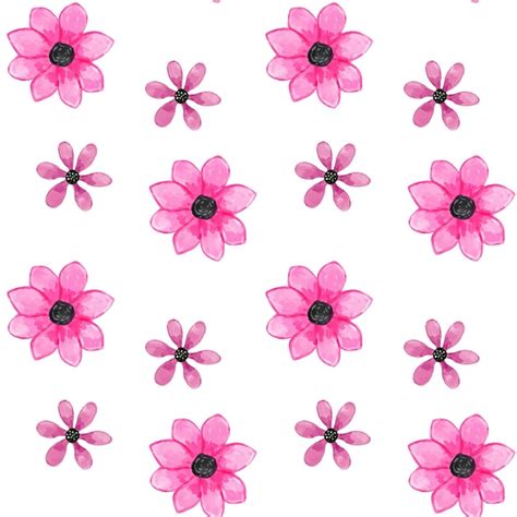 꽃 수채화 원활한 패턴 프리미엄 벡터