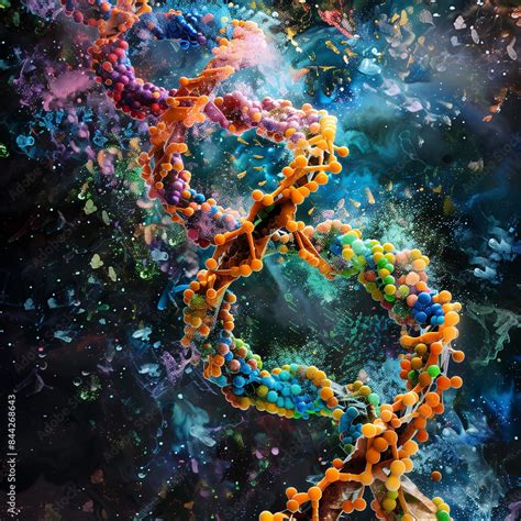 High Resolution Scientific Illustration Of Ribonucleic Acid Rna Highlighting Its Single