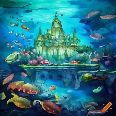 Underwater Castle Drawing