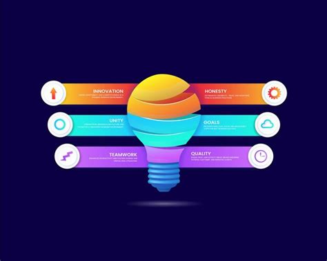 6 단계 크리에이티브 비즈니스 인포그래픽 디자인 템플릿 프리미엄 벡터