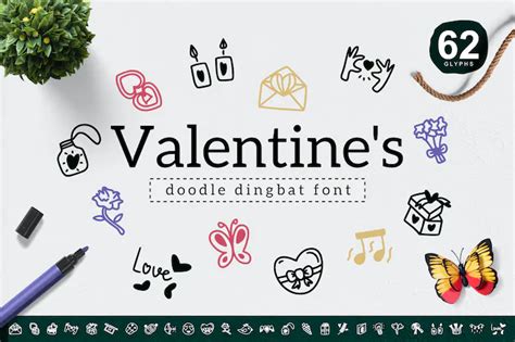 Valentines Dingbat Font Dfonts