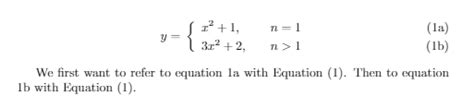 Cleveref Cross Referencing Equations In Subnumcases Environment Tex