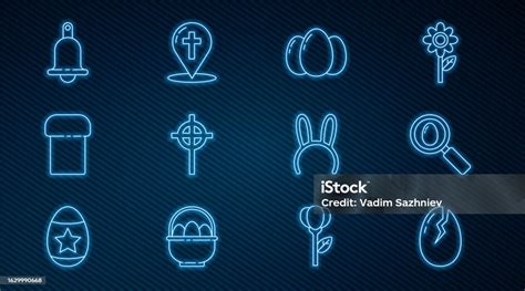 깨진 달걀 검색 및 부활절 부활절 달걀 기독교 십자가 케이크 울리는 종 긴 토끼 귀가 있는 마스크 및 지도 포인터 기독교