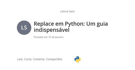 Replace Em Python Um Guia Indispensável