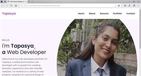 webdevelopment html css portfolio codsoft tapasya kadam