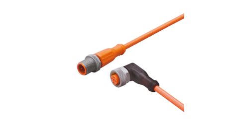 Evw121 Ifm Electronic Straight Male 1 Way M12 To Right Angle Female 1 Way M12 Sensor Actuator
