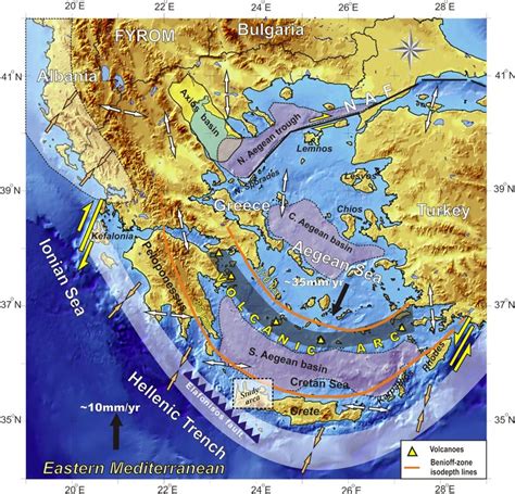 Schematic Geotectonic Map Of The Broader Aegean Area Download