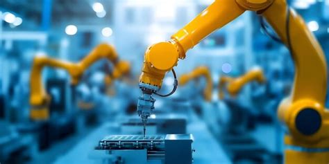 Robot Arms Assembling Products In A Factory Premium Ai Generated Image