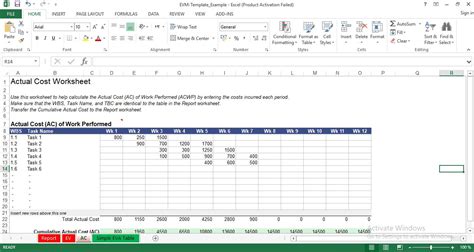 EVM Excel Template Free Download