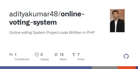 GitHub Adityakumar Online Voting System Online Voting System Project Code Written In PHP