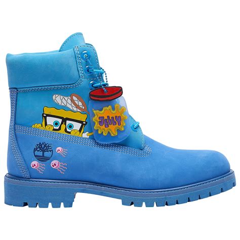 Blue Spongebob Timberlands At Indiana Mulquin Blog