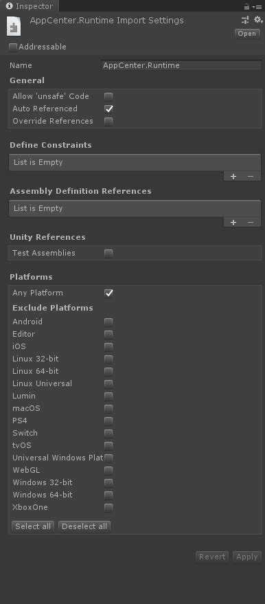 FEATURE Add Asmdef Logic In Your Package Issue Microsoft Appcenter Sdk Unity GitHub