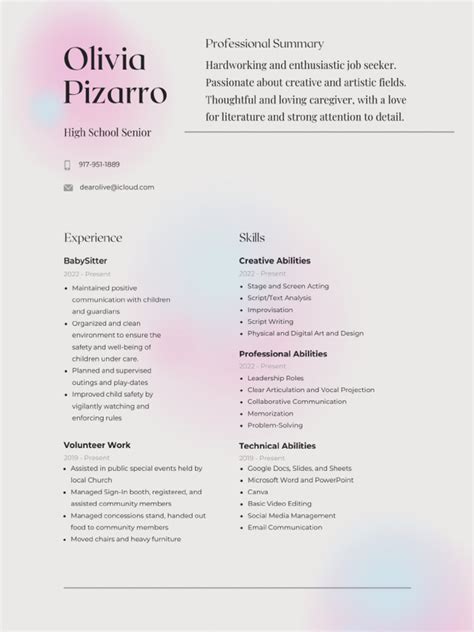 Olivia Pizarros Resume Pdf