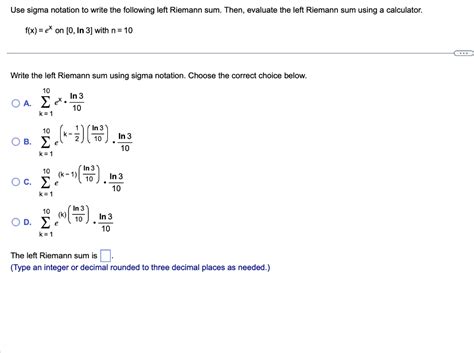Solved Use Sigma Notation To Write The Following Left Chegg