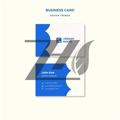 دانلود فایل لایه باز قالب کارت ویزیت ساده با حاشیه آبی دانلود رایگان فایل لایه باز، Psd، وکتور