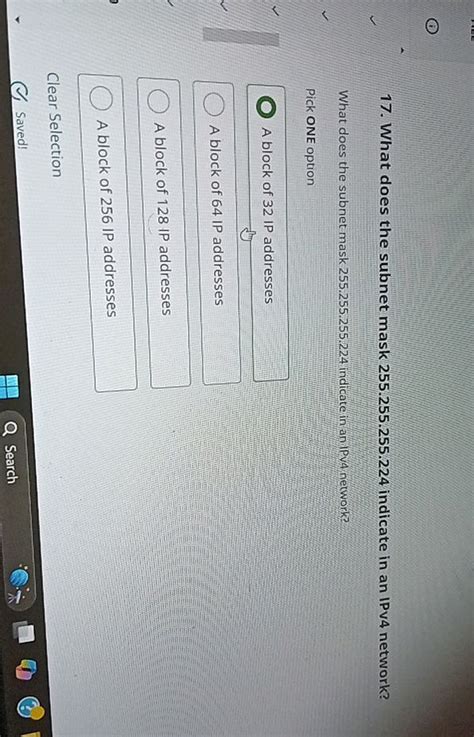 17 What Does The Subnet Mask 255255 255 224 StudyX